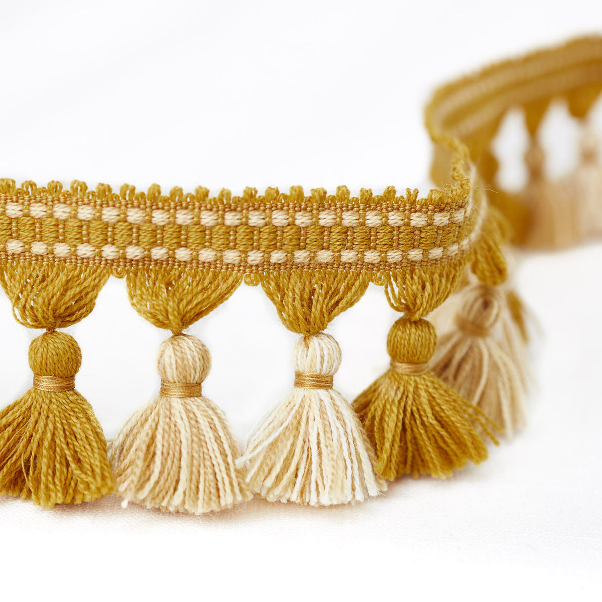 Tassel ribbon - mustard | Sustainable ribbons & trims – GrueneStoffe.de