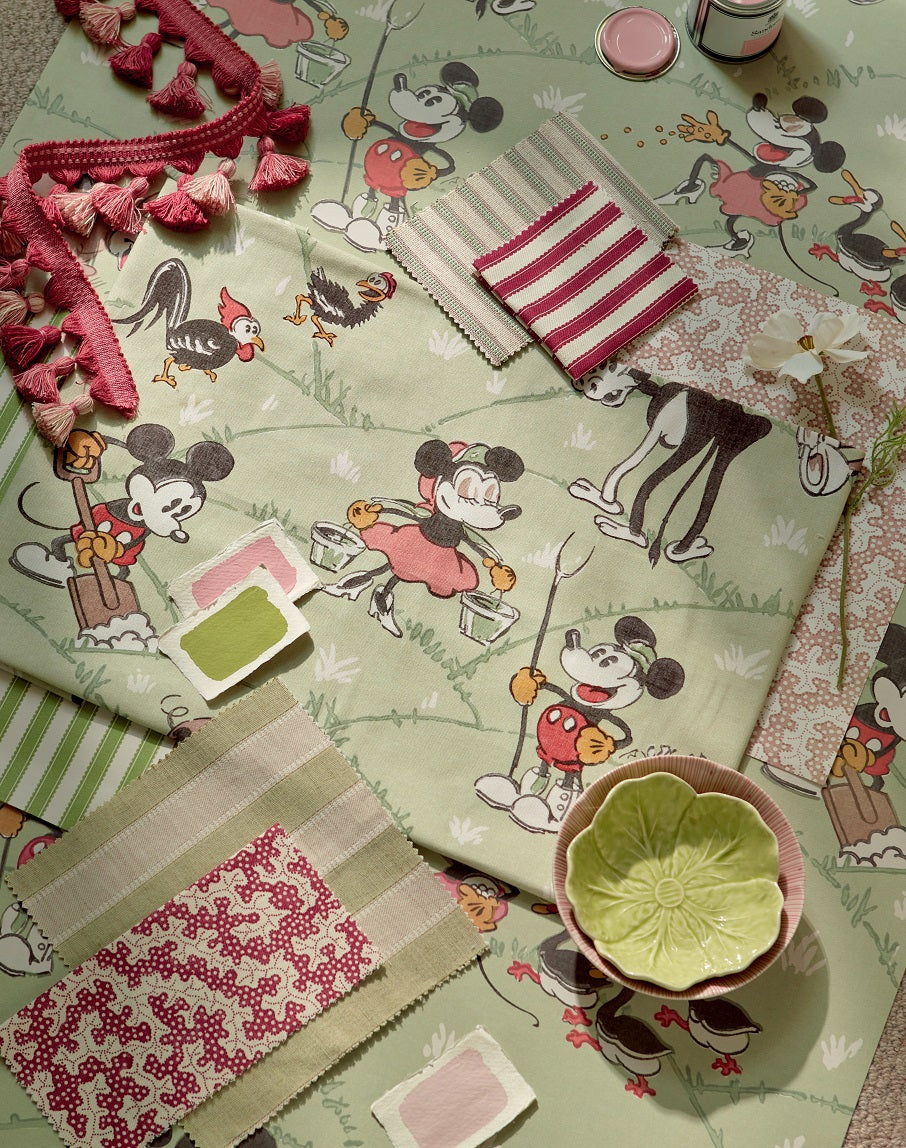 Mickey at the farm - macaron green | Disney Home Dekostoffe ...